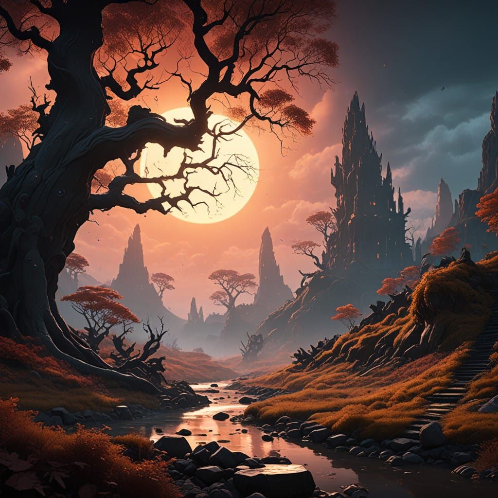 Brownish mystical garden - Ethereal Ominous Death Cloud unde...