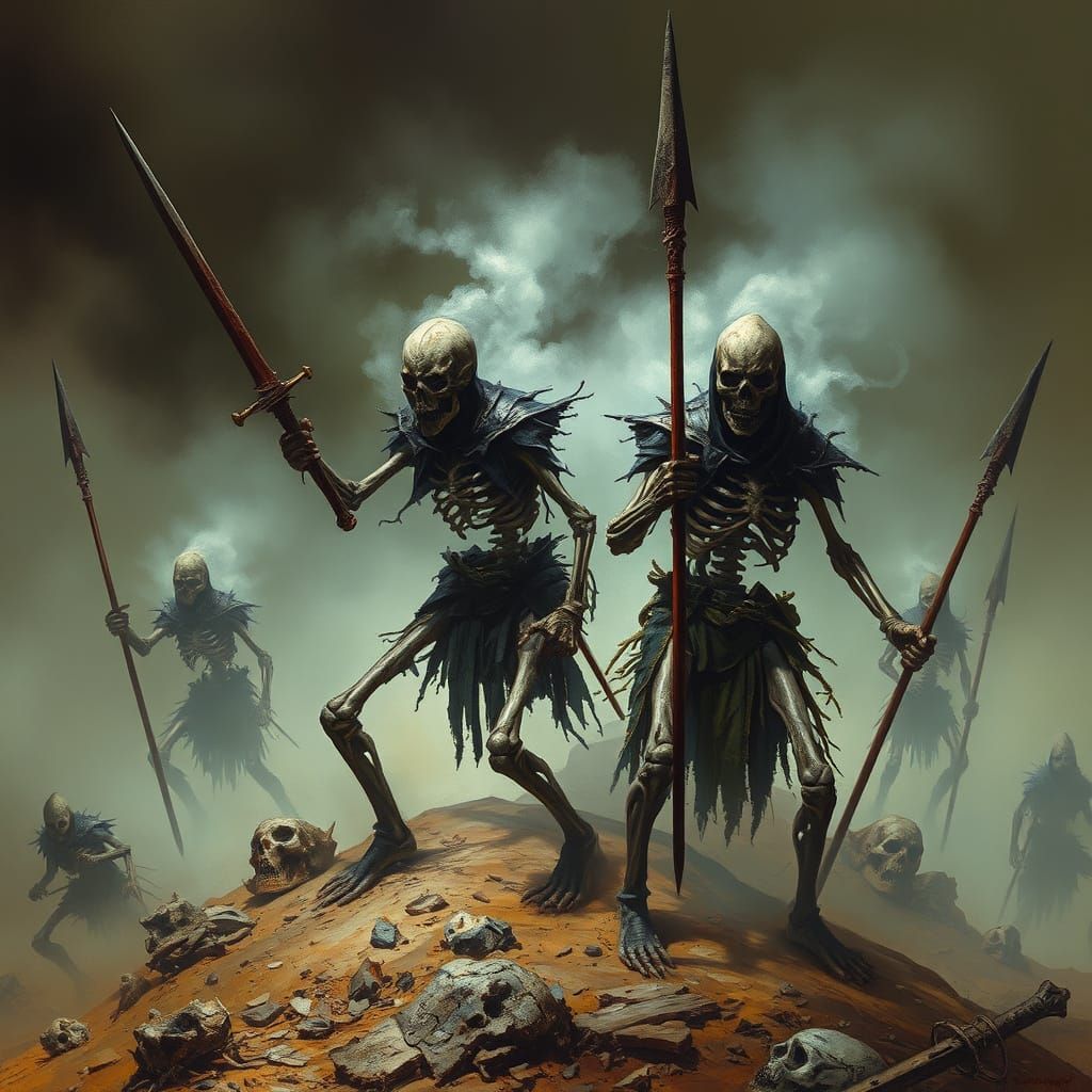 Skeleton army - Skeletal Warriors Rise from the Earth in Dar...
