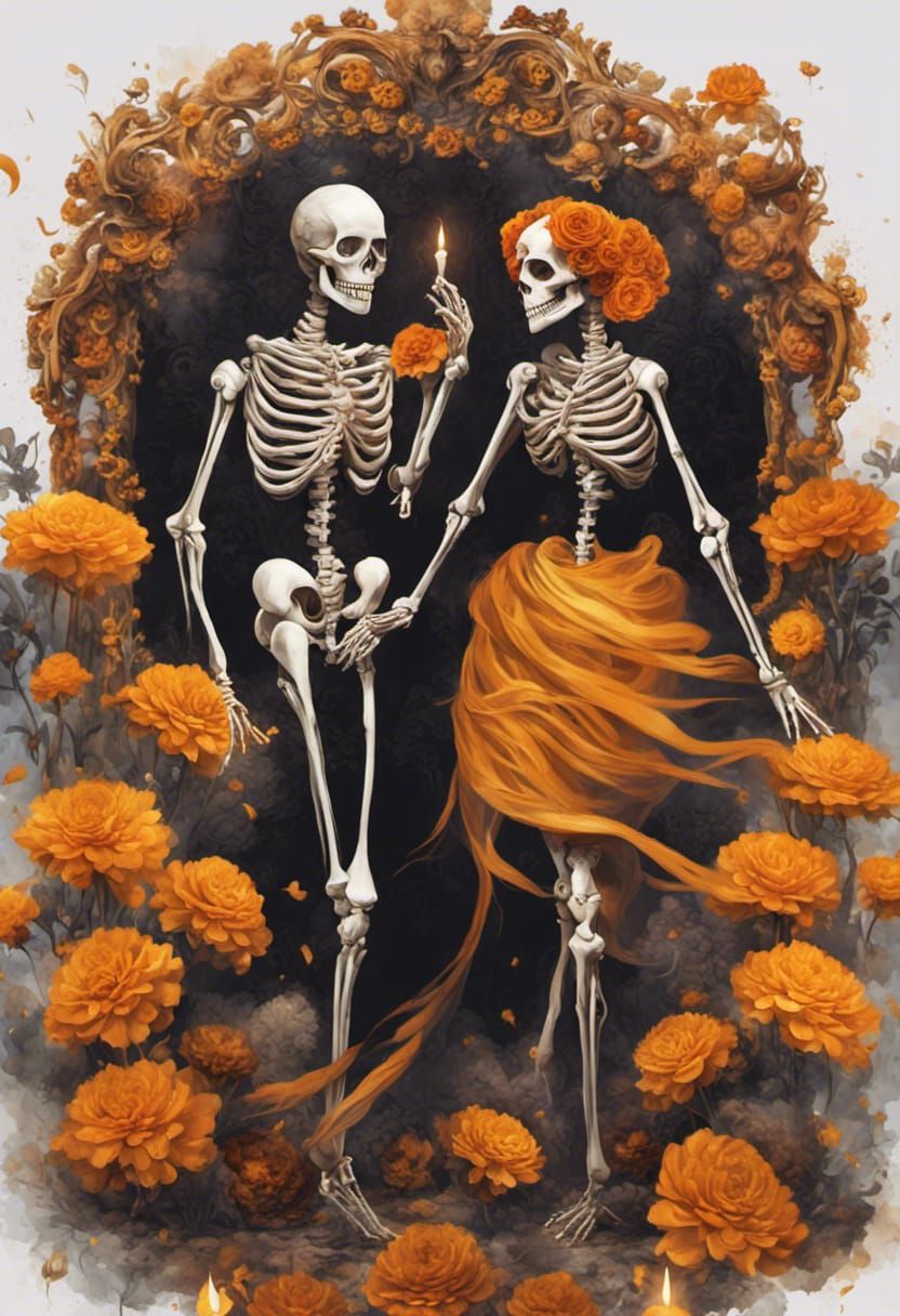 Dia de los Muertos el amor - AI Generated Artwork - NightCafe Creator