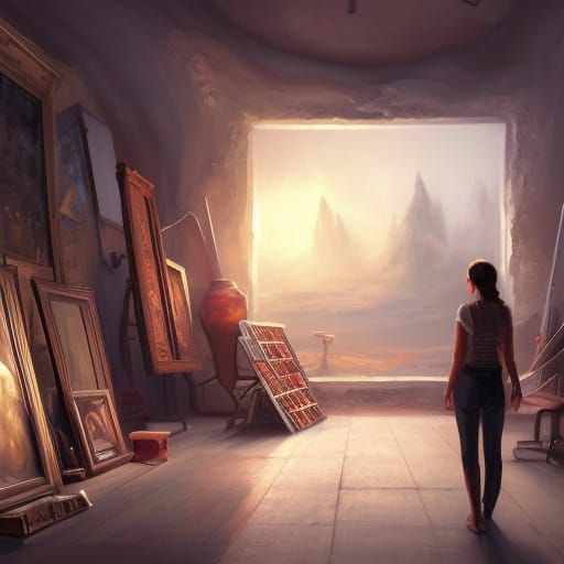 Art studio - AI Generated Artwork - NightCafe Creator