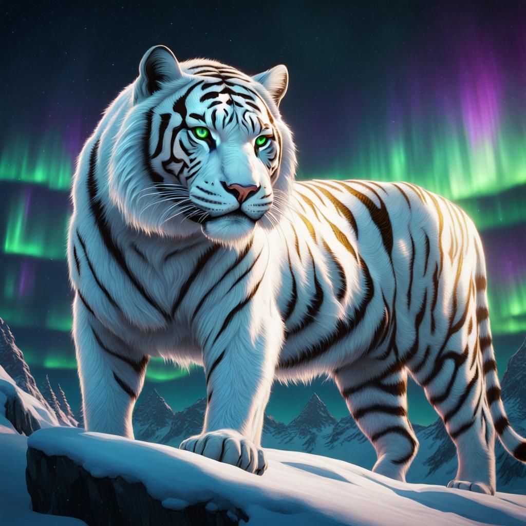 white tiger - AI Generated Artwork - NightCafe Creator