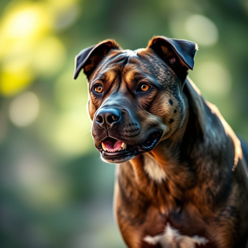 Pitbull Wolf hybrid - Regal Pitbull Wolf Hybrid in Majestic...