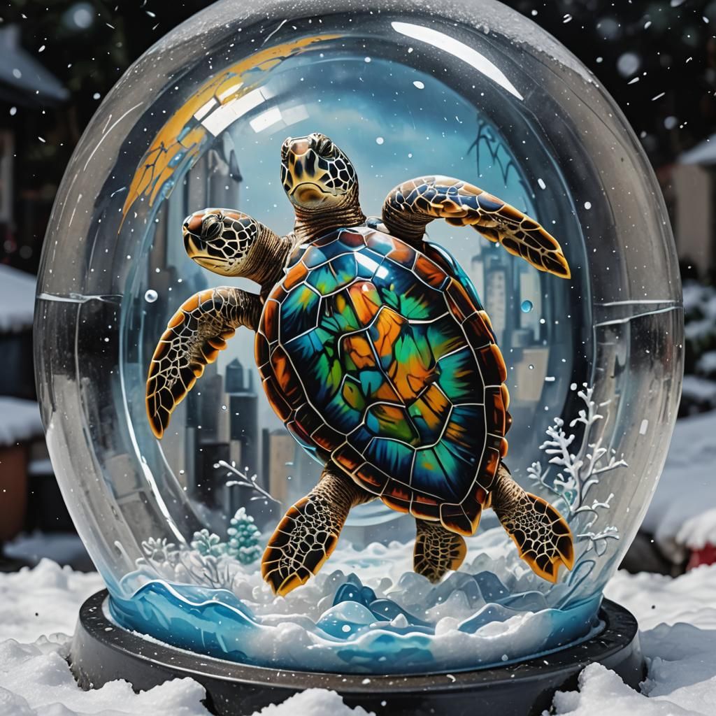 Mutated Turtle Specimen Snowglobe - AI Generated Artwork - NightCafe ...