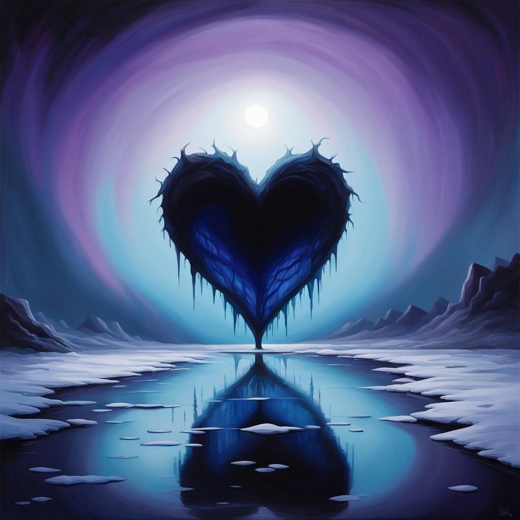 cold black heart - AI Generated Artwork - NightCafe Creator