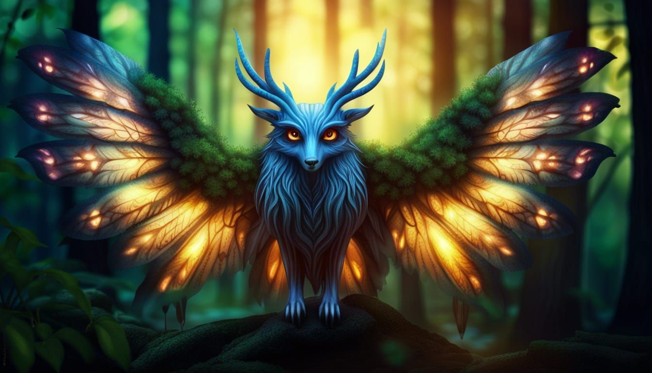 beautiful mysterious nature spirit being creature of an enchanted ...