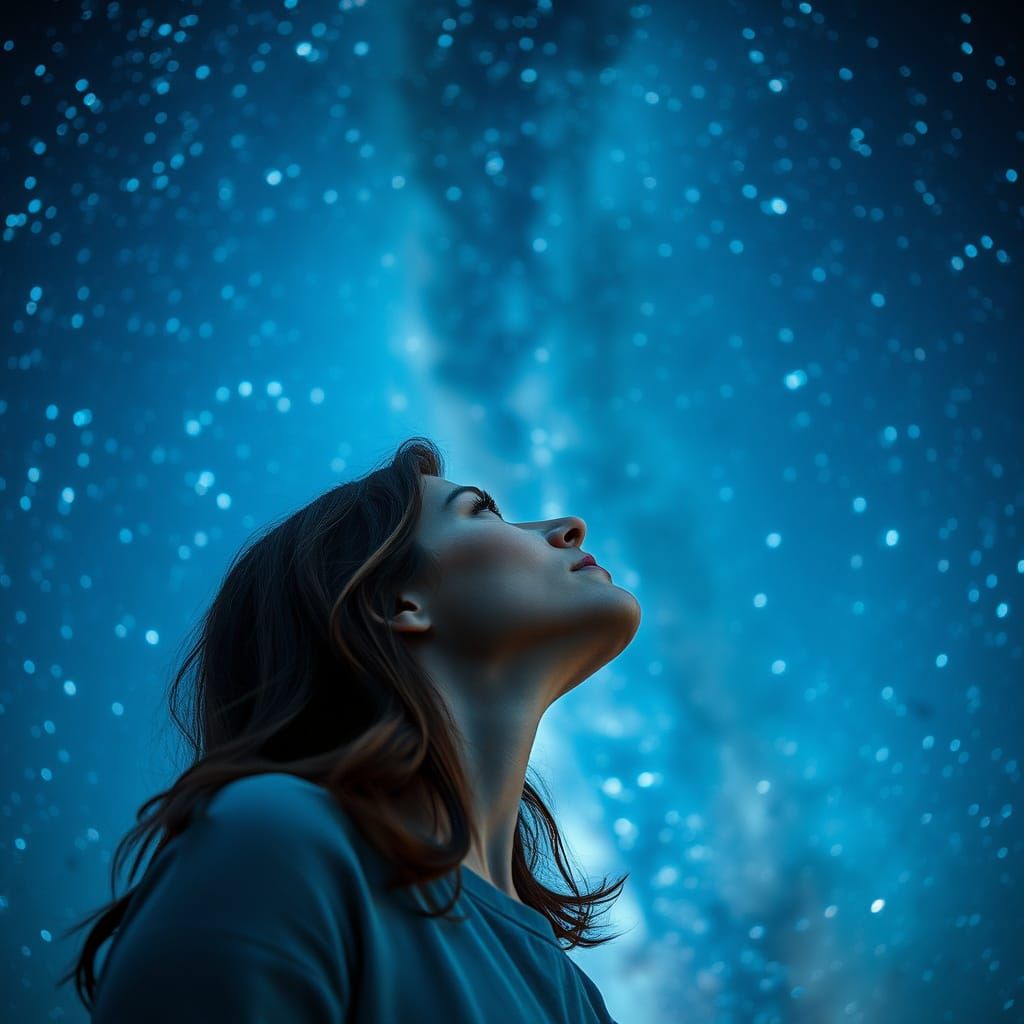 Beautiful starlit night sky - Surreal Starlit Night Sky with...