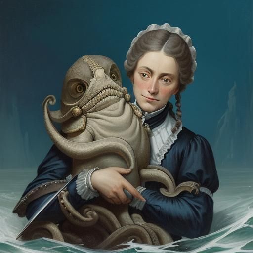 painting of Jeanne Villepreux-Power (24 September 1794 – 25 January ...