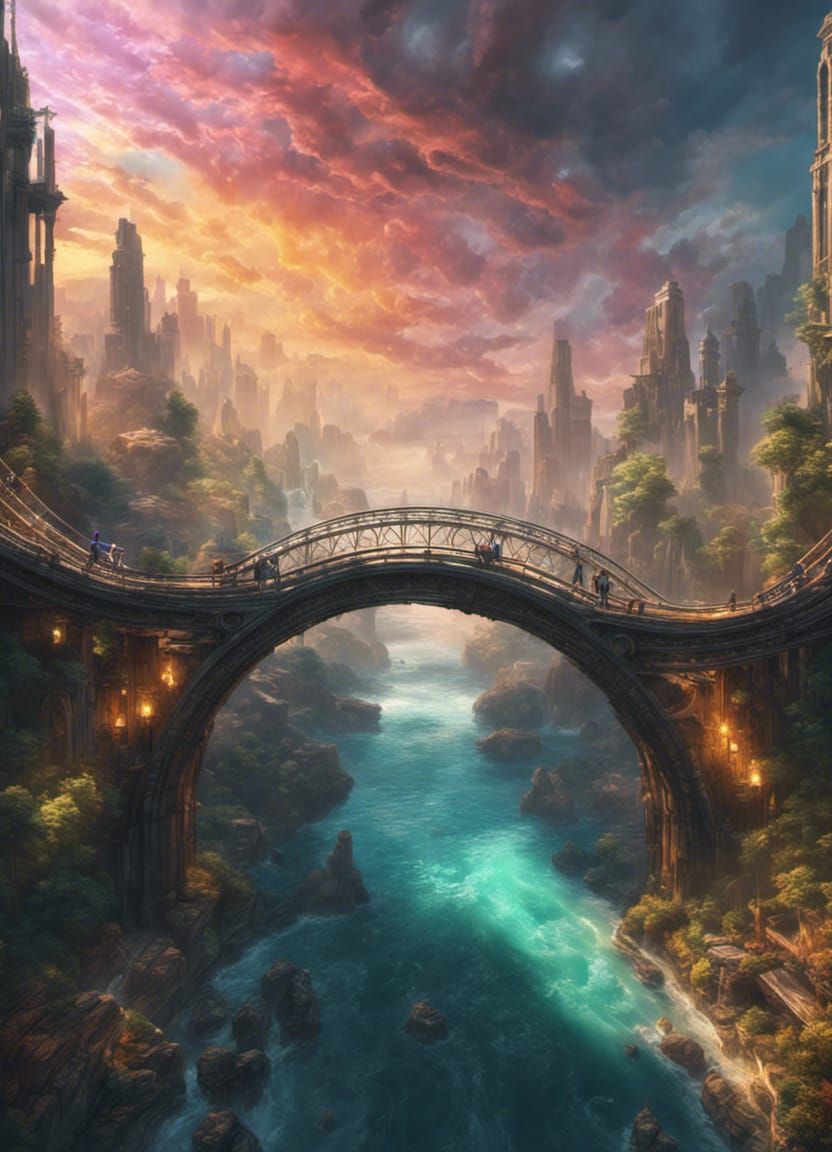 Enchanted bridge - AI Generated Artwork - NightCafe Creator
