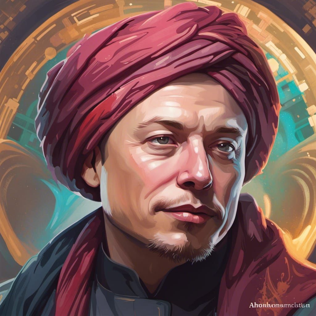 elon musk wearing turban on head - AI Generated Artwork - NightCafe Creator