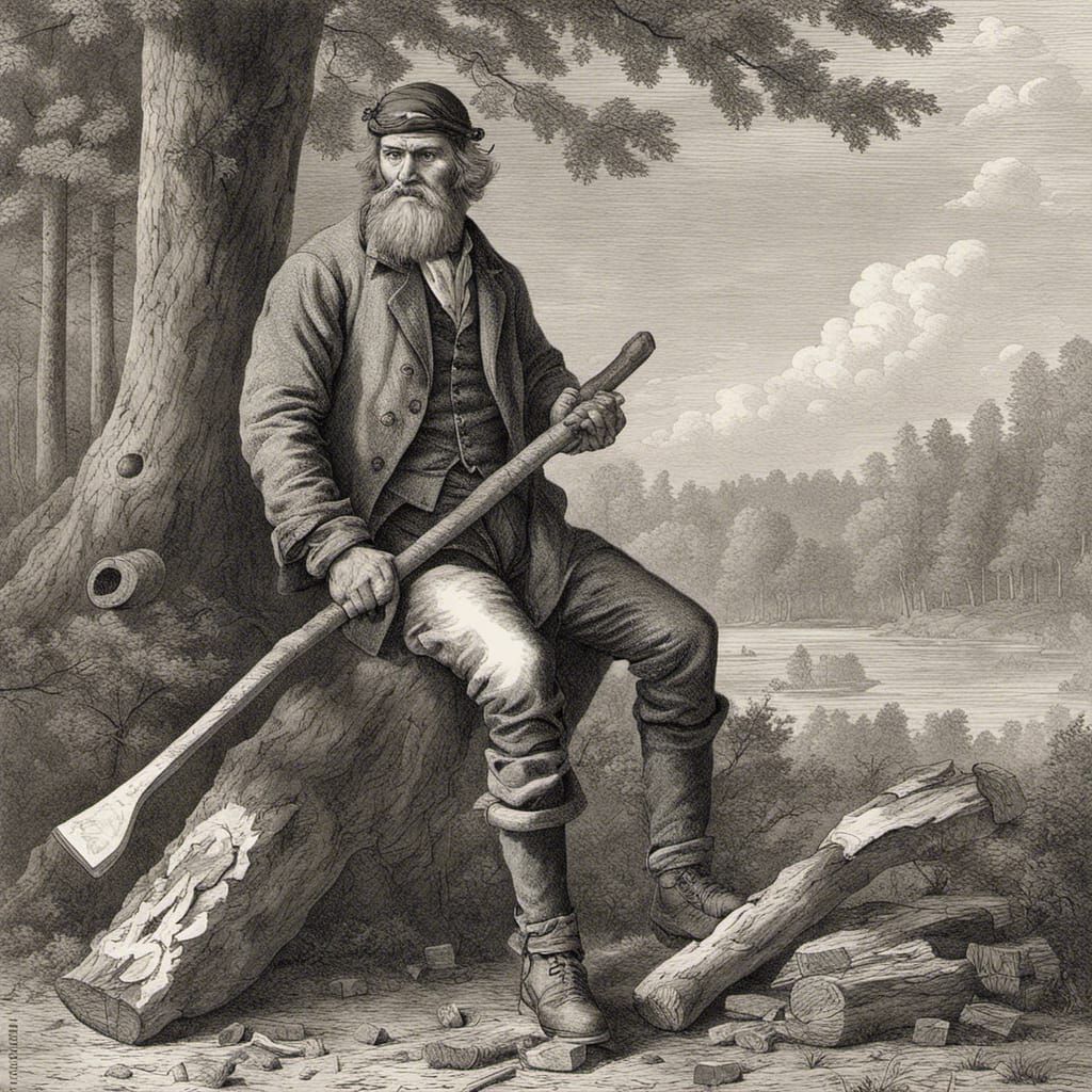 American Lumberjack (Enlightenment Age) - AI Generated Artwork ...