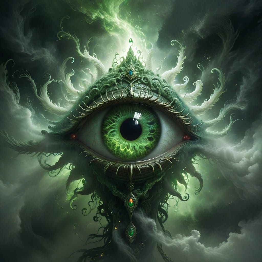 the all-seeing eye of Vishnu (Green Eyes DC 897 )