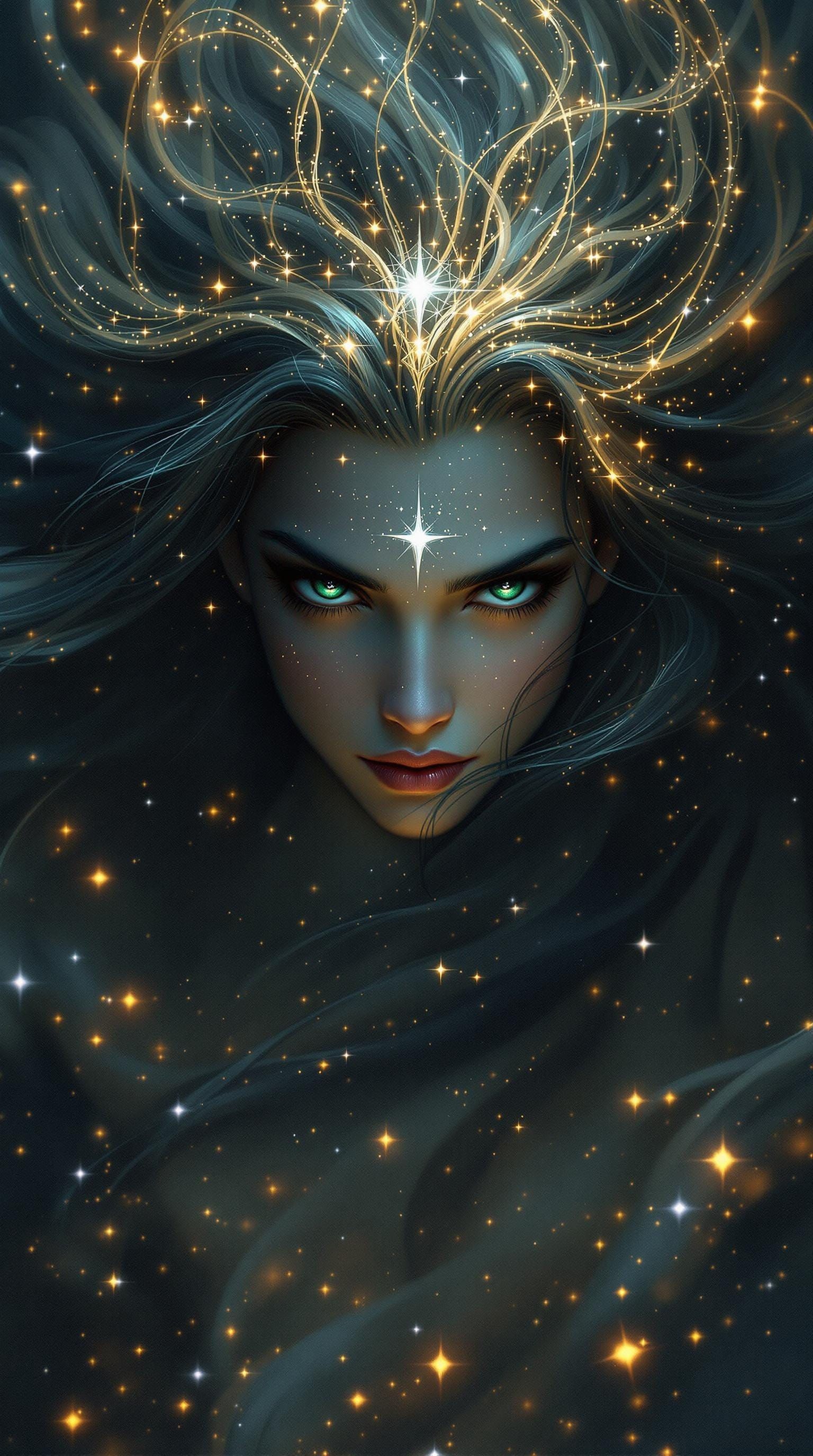 Mystical God of the Underworld in Ethereal Glow - AI Art