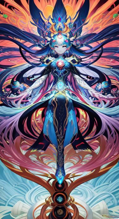 Goddess The Multiverse Spheres as neural realm - poster art by Tomokazu ...