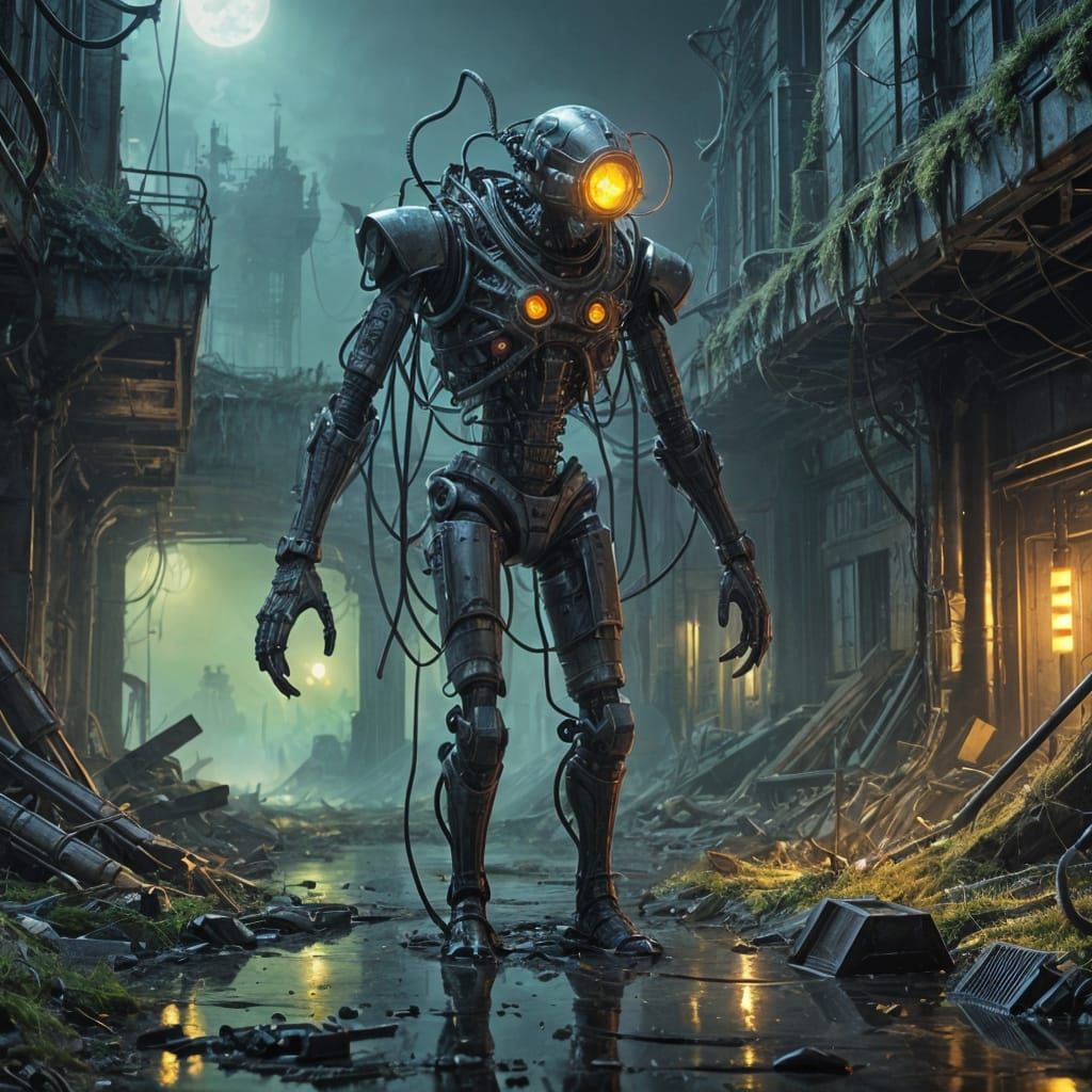 Cyberpunk Horror in a Post-Apocalyptic Solar-Punk ... - AI Art