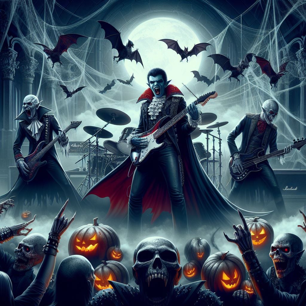Vampire Metal Concert - AI Generated Artwork - NightCafe Creator