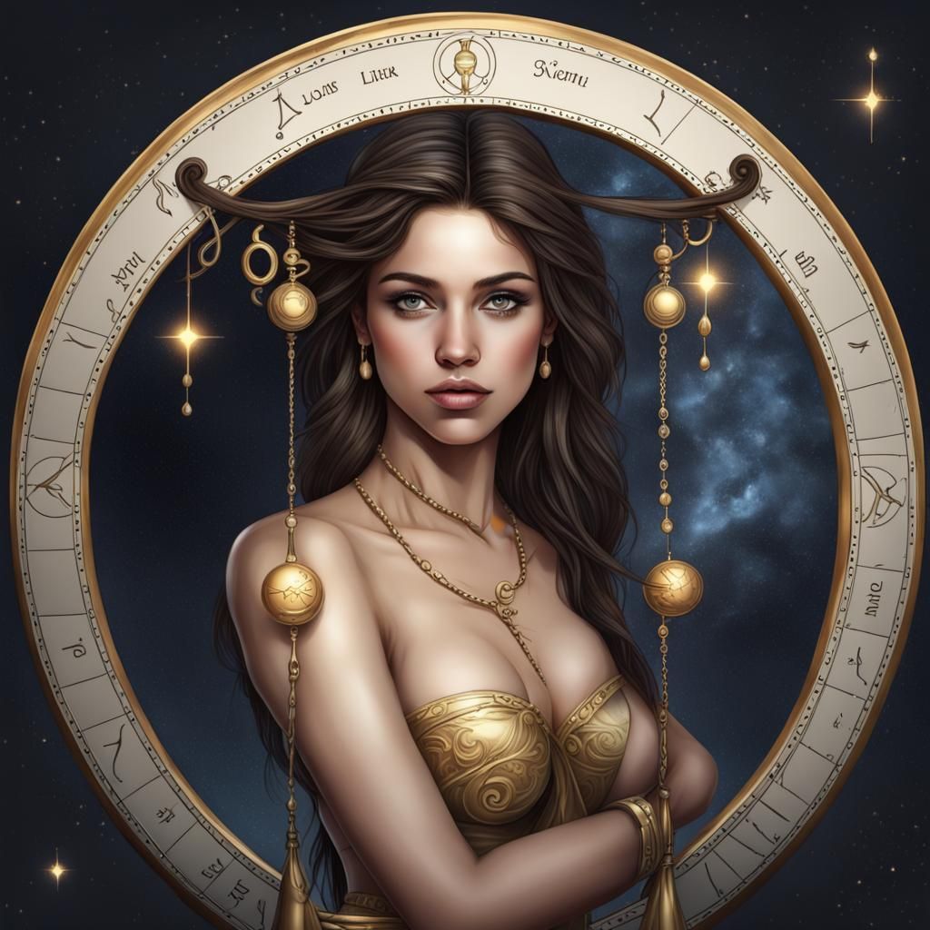 Zodiac, libra, woman, realistic, beautiful - AI Generated Artwork - NightCafe Creator