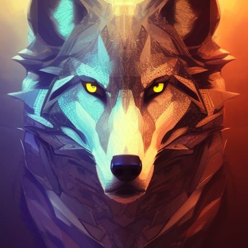 Cyber Wolf 3 - AI Generated Artwork - NightCafe Creator