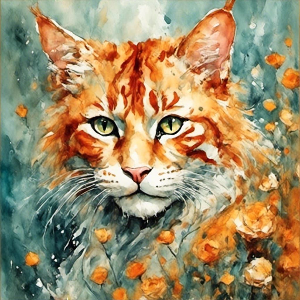 " Ginger Cat - AI Generated Artwork - NightCafe Creator