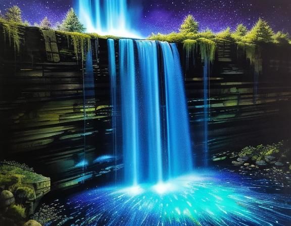 Prompt Assembly Challenge - sparkling: waterfall: alcohol ink ...