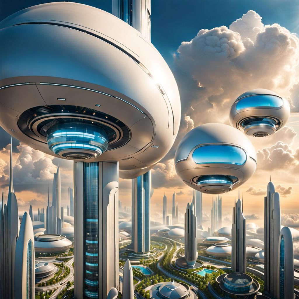 Futuristic city - AI Generated Artwork - NightCafe Creator