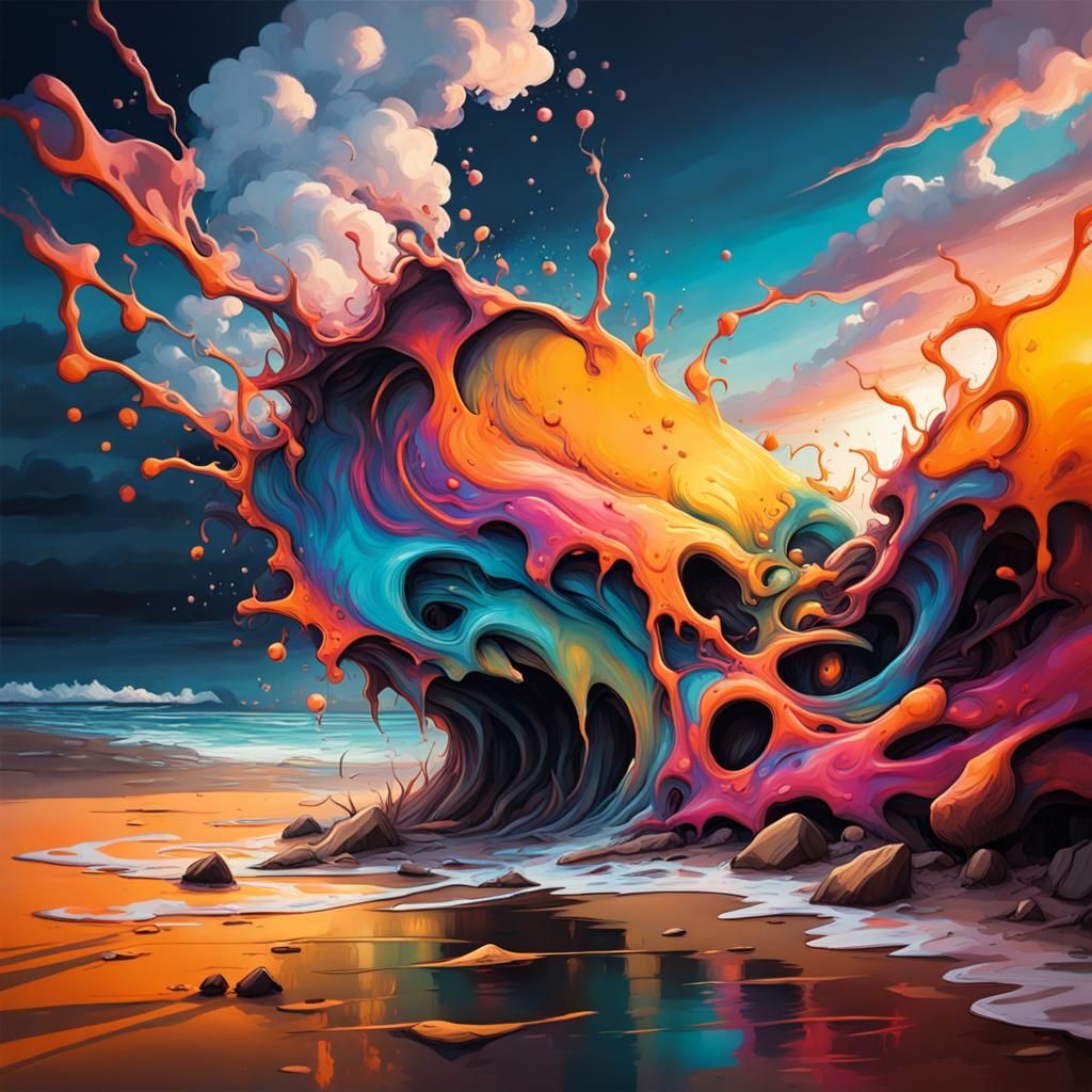 Stunning beach sunsets, dark allure and macabre elegance Distortion ...