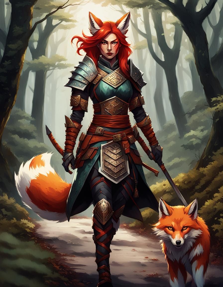 Kitsune Warrior Ai Generated Artwork Nightcafe Creator