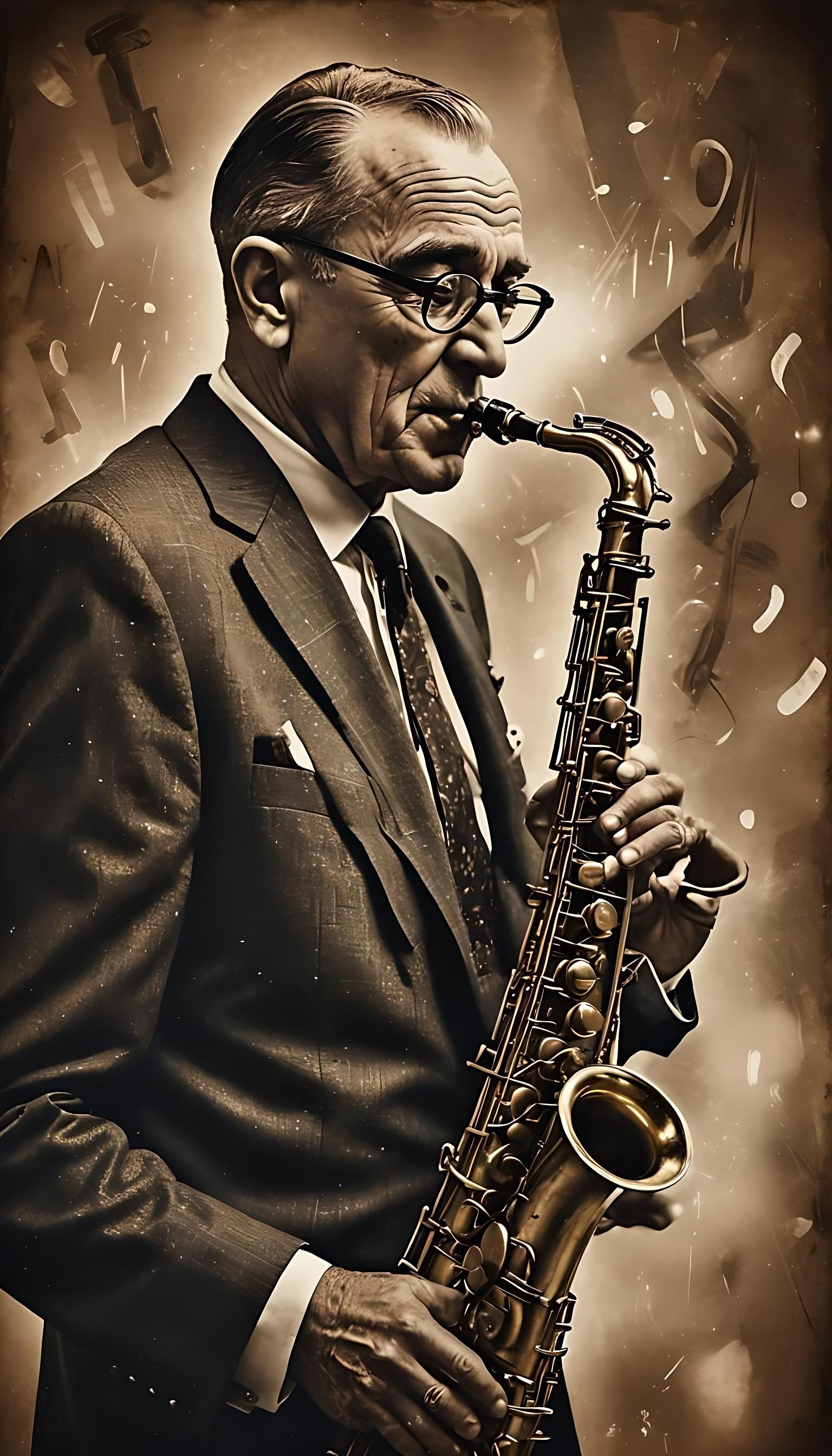 The Saxophone Player - AI Generated Artwork - NightCafe Creator