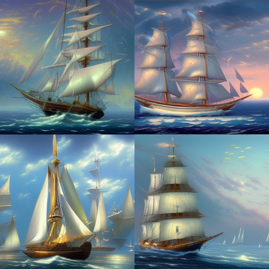 futuristic alien sailing ship - AI Generated Artwork - NightCafe Creator