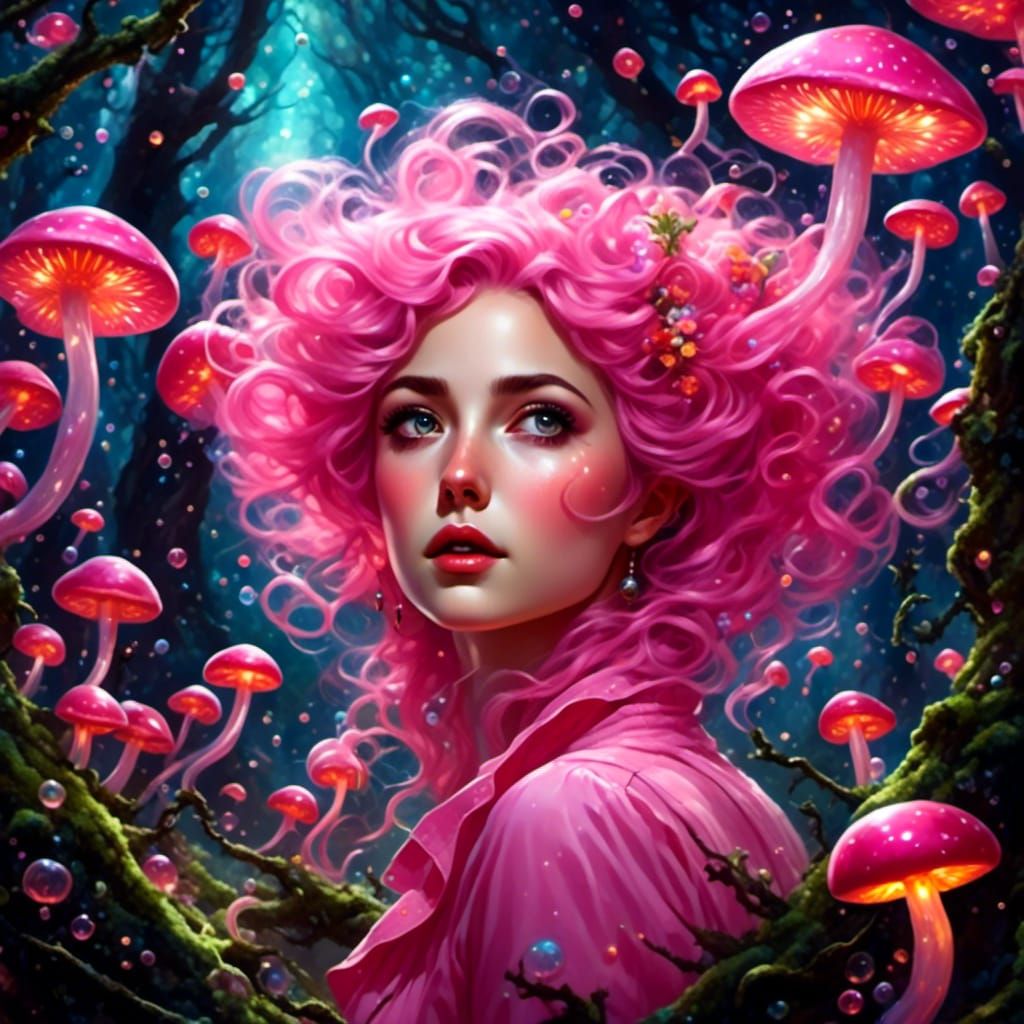 Mushroom Bubble Pixie - AI Generated Artwork - NightCafe Creator
