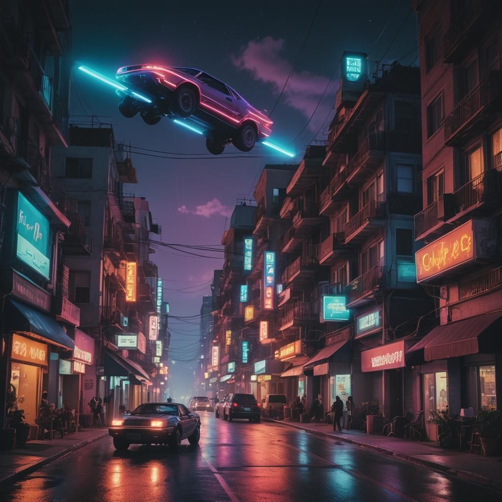 "Look, a hover car. Quick, wish for something." "But wishes are granted ...