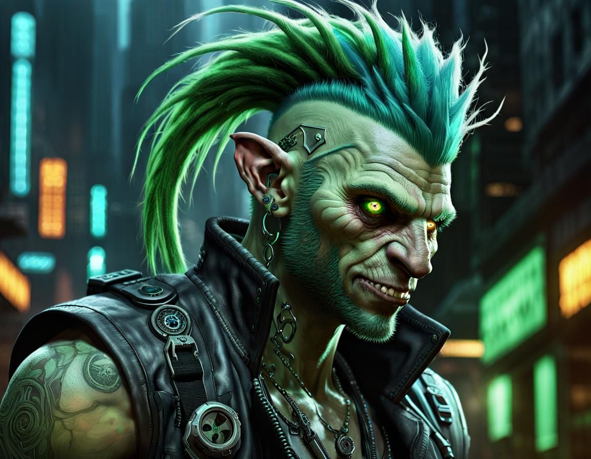 ShadowRun Troll Merc - AI Generated Artwork - NightCafe Creator