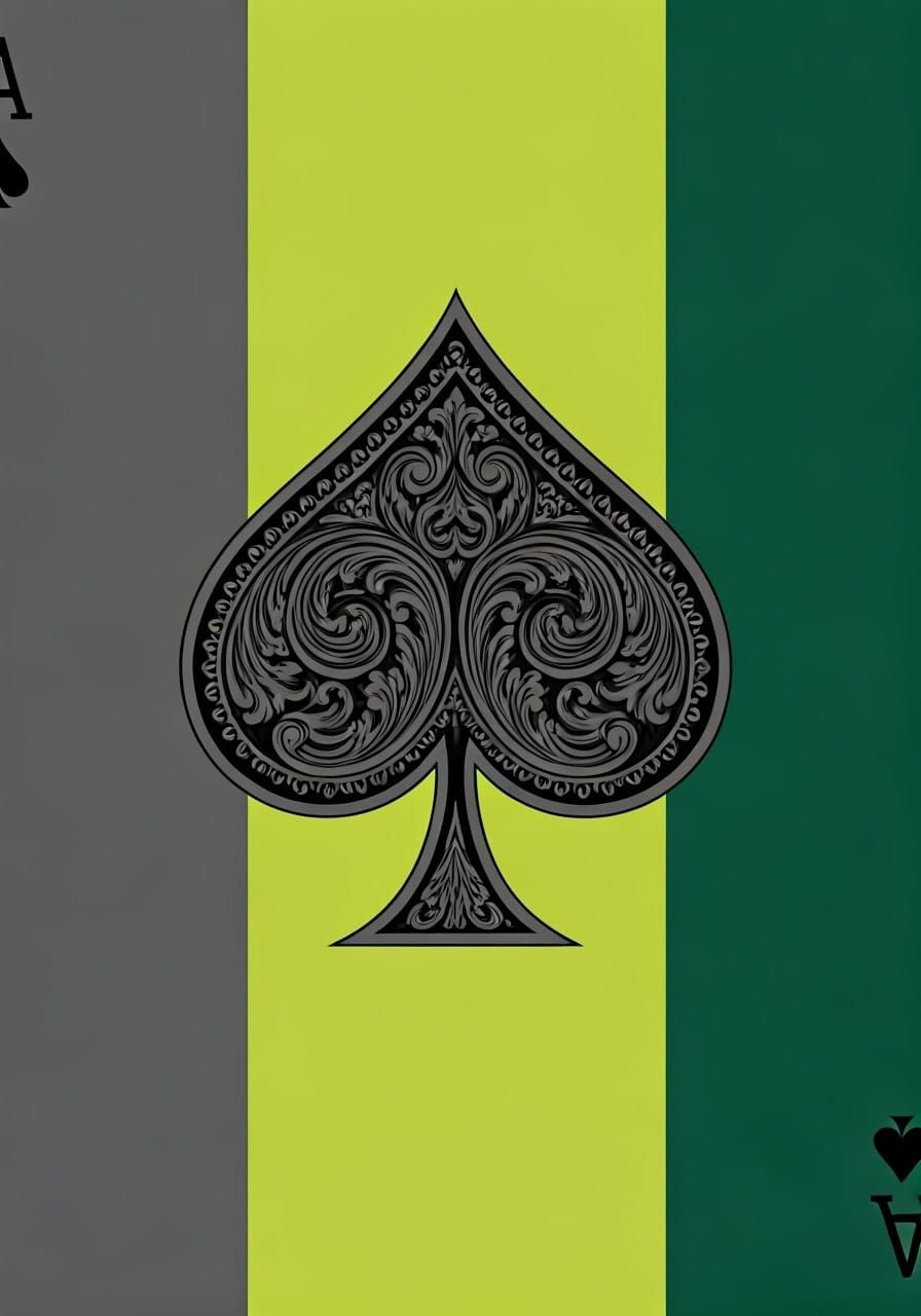 Ace of Spades in Classic Playing Card Style - AI Art