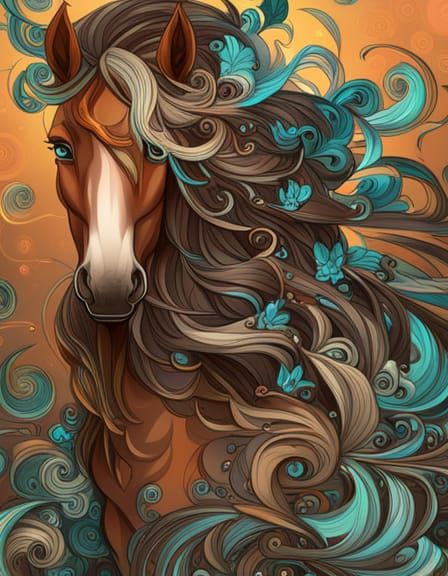 Chocolate The Horse - AI Generated Artwork - NightCafe Creator