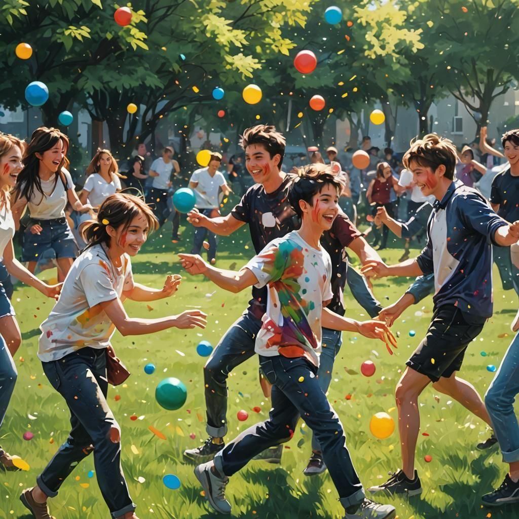 Paint fight! 🎨 💥 - AI Generated Artwork - NightCafe Creator