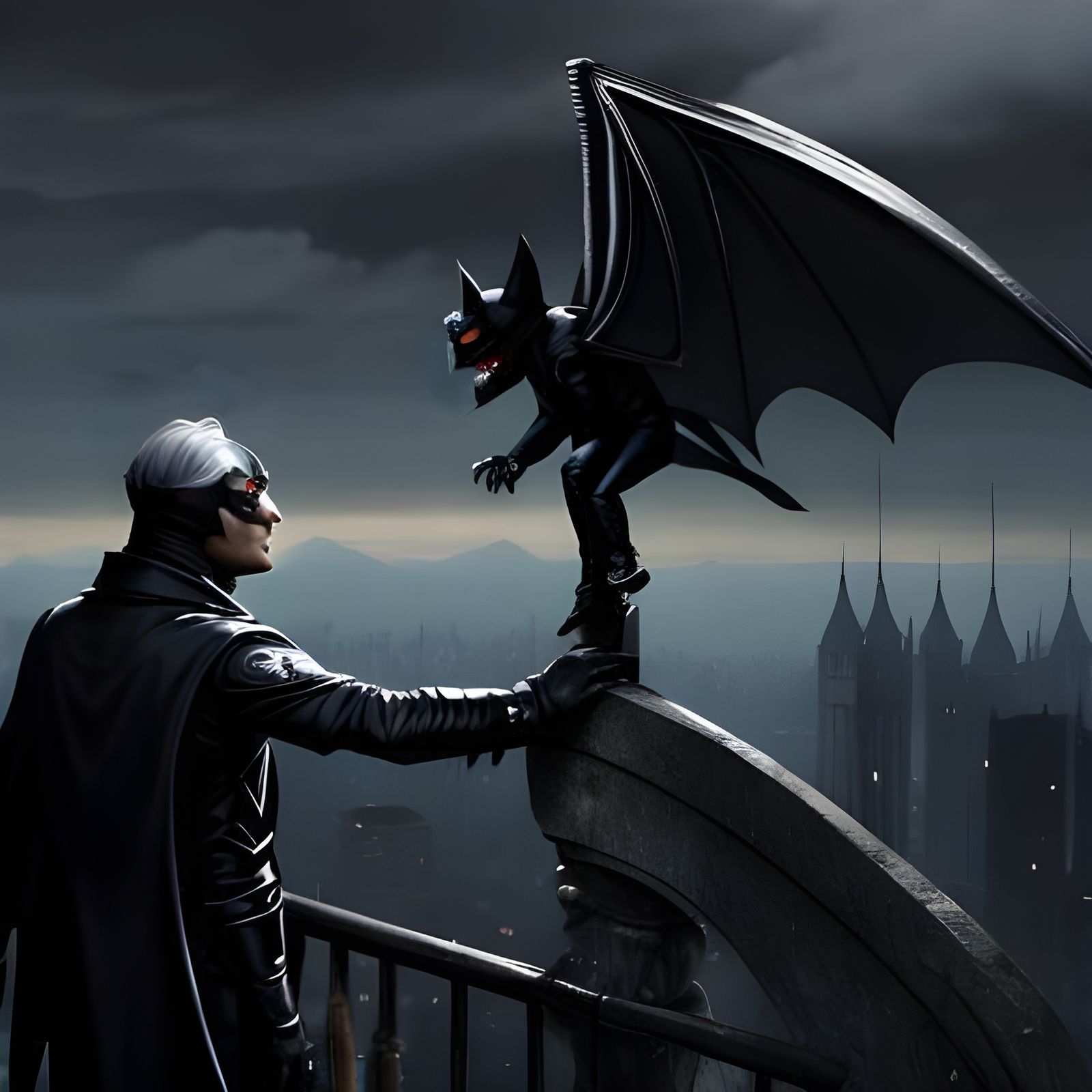 CYBER BAT FAMILER - KNIGHT CITY 3151 - AI Generated Artwork - NightCafe ...