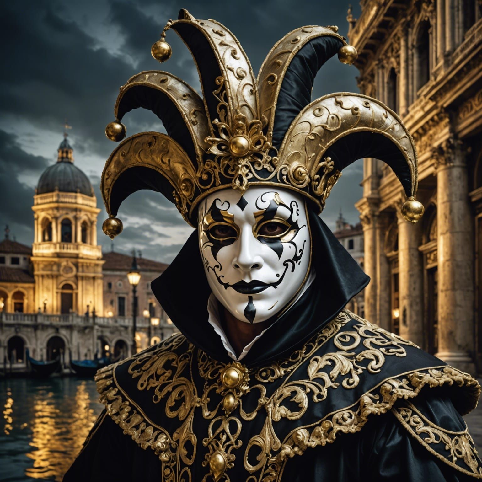 Venetian Jester's Mask - AI Generated Artwork - NightCafe Creator