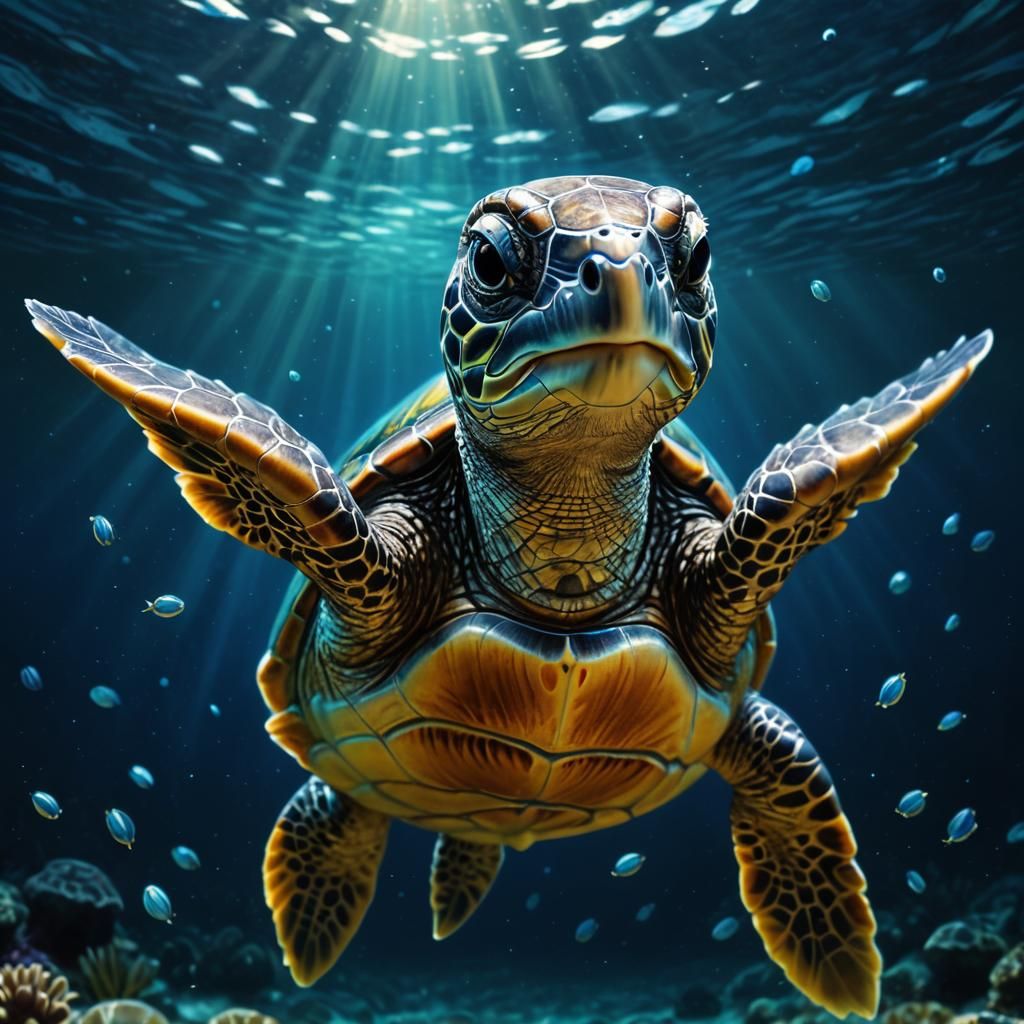 Sea Turtle - AI Generated Artwork - NightCafe Creator