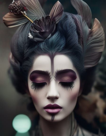 Experimenting with flowery portraits - AI Generated Artwork - NightCafe ...