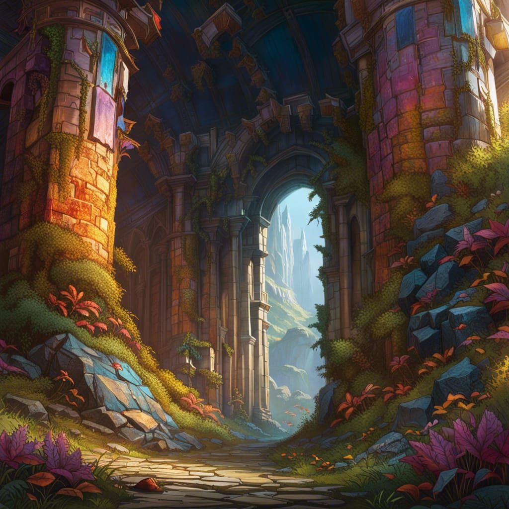 Crumbling Ruins - AI Generated Artwork - NightCafe Creator