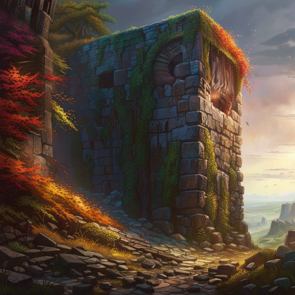 Crumbling Ruins - AI Generated Artwork - NightCafe Creator