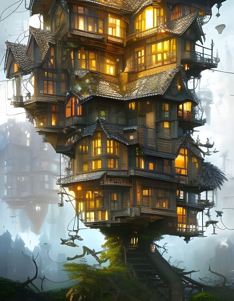 Clockpunk bonsai honeycomb village - AI Generated Artwork - NightCafe ...