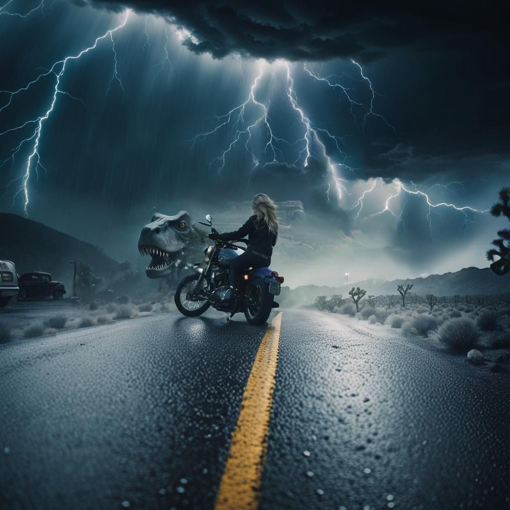 Lady In The Time Storm - AI Generated Artwork - NightCafe Creator