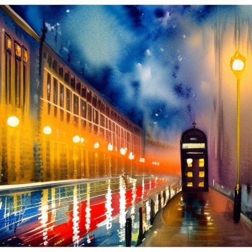 beautiful London by night, Borillo, Doig - AI Generated Artwork ...
