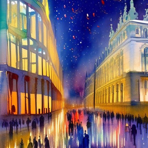 beautiful London by night, Borillo, Doig - AI Generated Artwork - NightCafe Creator