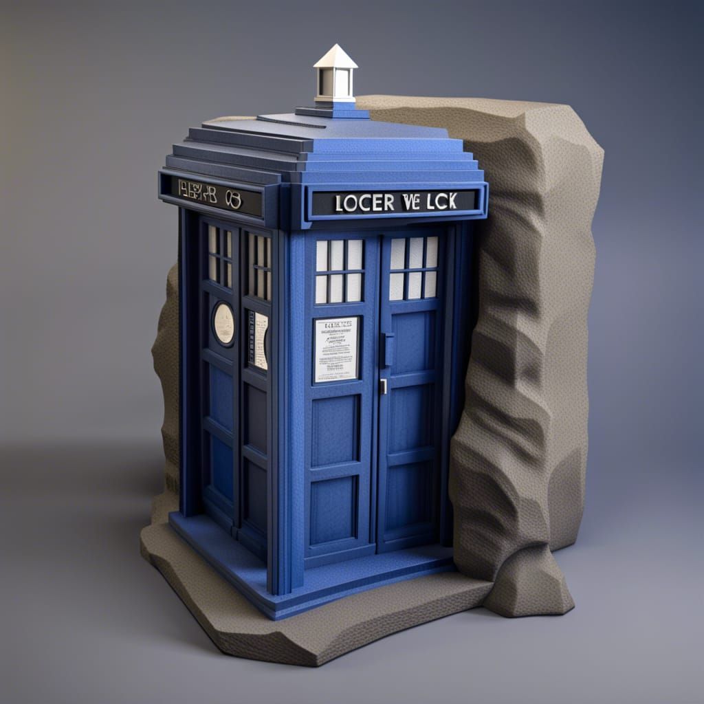 Tardis 3D model - AI Generated Artwork - NightCafe Creator