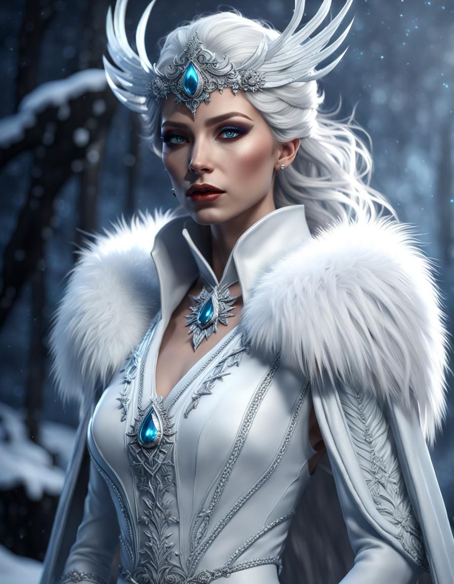 Ice Witch portrait - AI Generated Artwork - NightCafe Creator