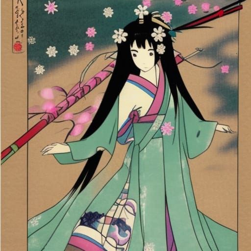 Japanese Magic Snow Princess Manga art (1) - AI Generated Artwork ...