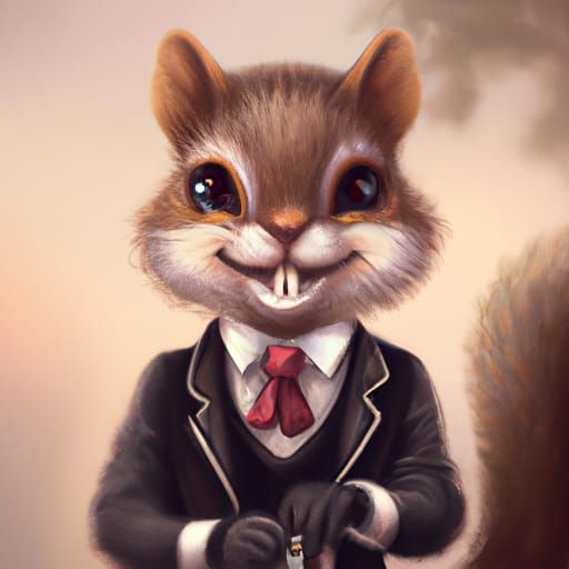 Fancy Squirrel - AI Generated Artwork - NightCafe Creator