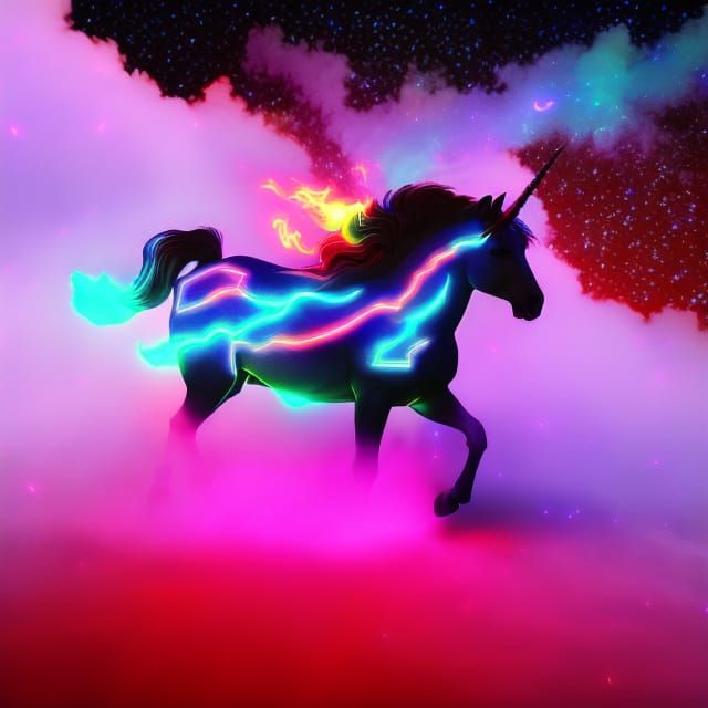 psychedelic unicorn - AI Generated Artwork - NightCafe Creator