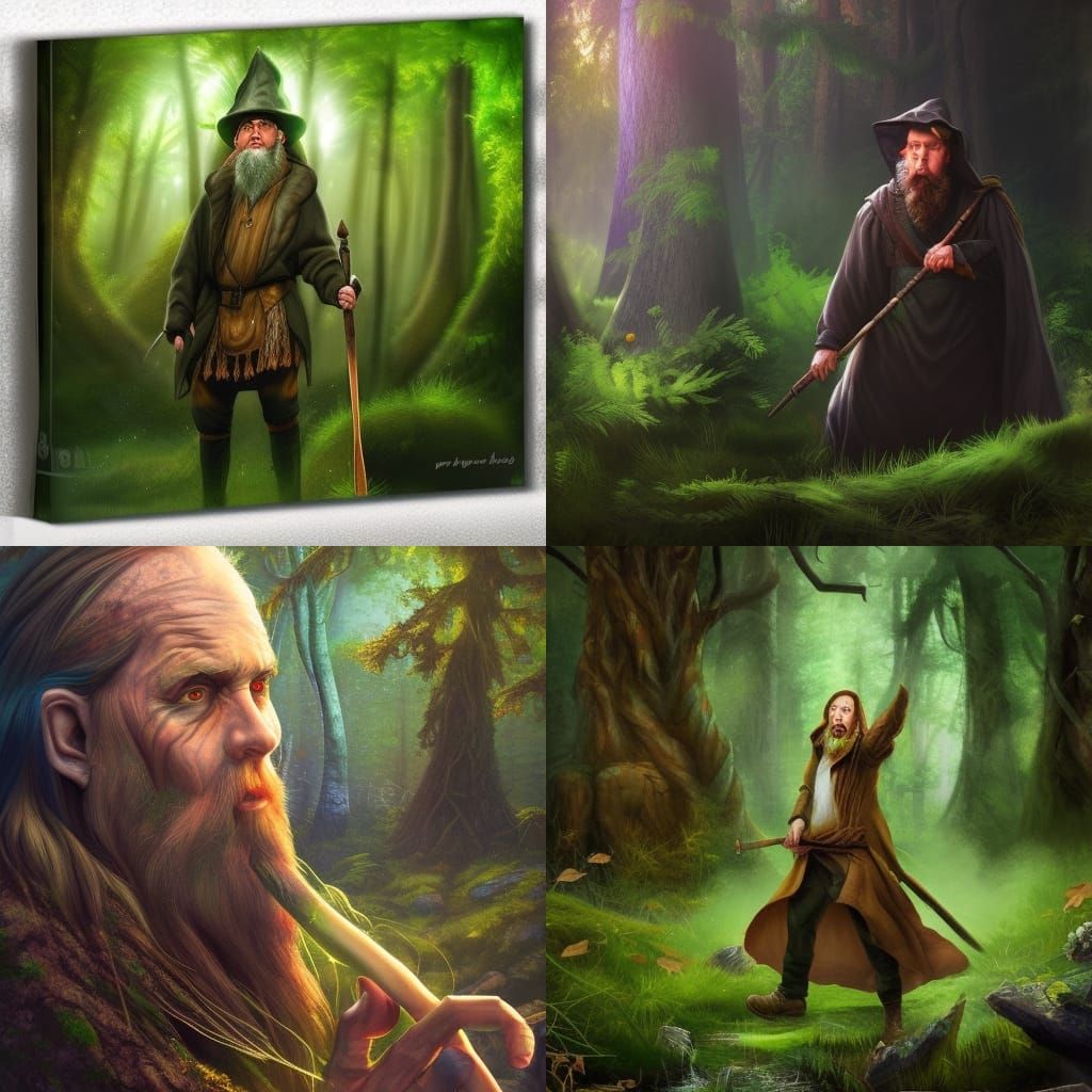 Irish Wizard in the forest. - AI Generated Artwork - NightCafe Creator